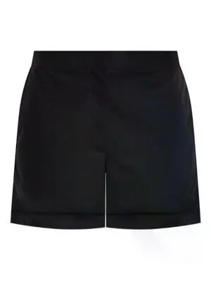 Theory Eyelet-detail Poplin Shorts - Black