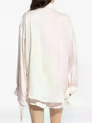 Balenciaga Monogram-jacquard Tied-cuff Shirt