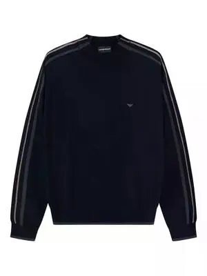 Emporio Armani Stripe-detail Pullover - Blue