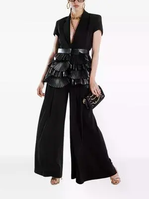 BABYLONE PARIS Pleated Wide-leg Trousers