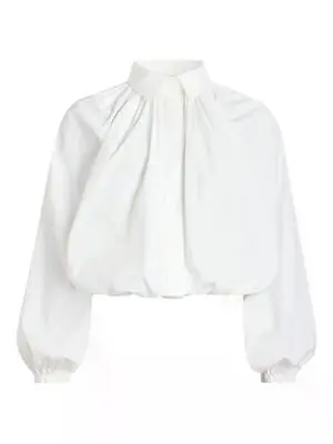 PATOU Organic Cotton Poplin Blouse - White