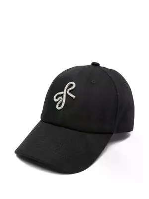 Ruslan Baginskiy Embellished Cotton Cap - Black
