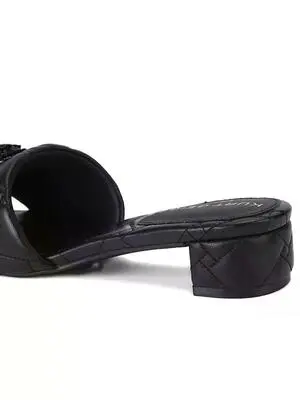 Kurt Geiger Quilted Embellished Leather Sandals