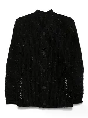 LAYER ZERO Button-fastening Ribbed Cardigan