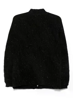 LAYER ZERO Button-fastening Ribbed Cardigan