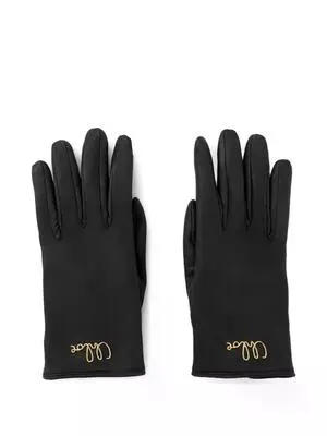 Chloé Iconic Logo Lambskin Gloves - Black