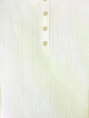 A.p.c. Thea Cable-knit Button Sweater - White