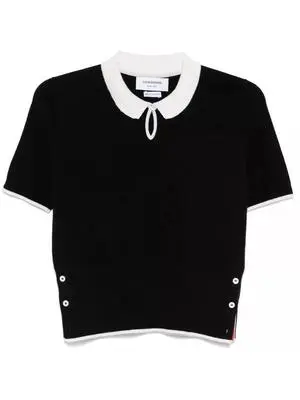 Thom Browne Keyhole Cashmere Polo Shirt