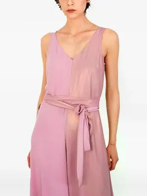 LE RJTANGE Two-tone Belted Jumpsuit