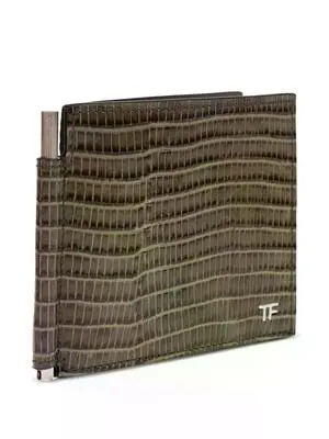 TOM FORD Crocodile-effect Leather Cardholder