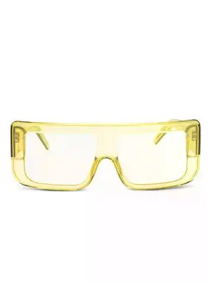 Rick Owens Rectangle-frame Sunglasses - Yellow