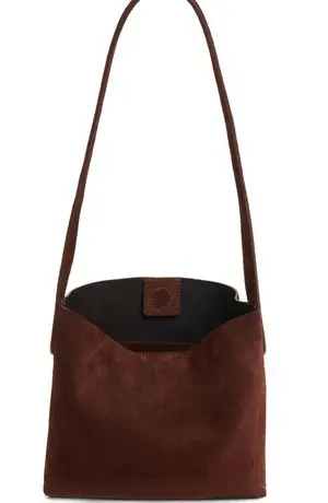 MANSUR GAVRIEL Small Everyday Cabas Suede Hobo Bag - Chocolate