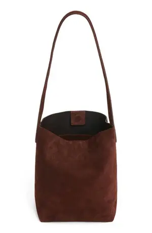 MANSUR GAVRIEL Small Everyday Cabas Suede Hobo Bag - Chocolate
