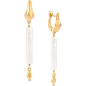ASTOR & ORION Artemis Pearl Huggies - Gold