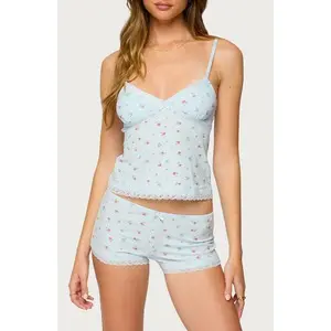 EDIKTED Aurea Floral Print Lace Camisole