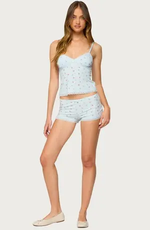 EDIKTED Aurea Floral Print Lace Camisole