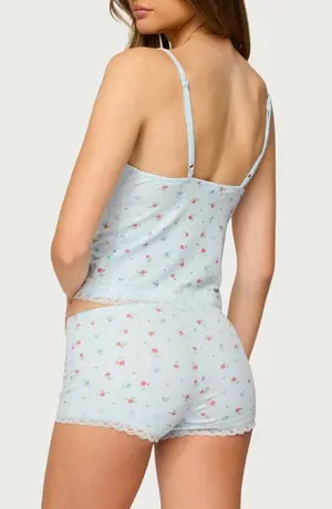 EDIKTED Aurea Floral Print Lace Camisole