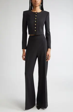 Carolina Herrera Diane High-waist Wide-leg Pants - Black