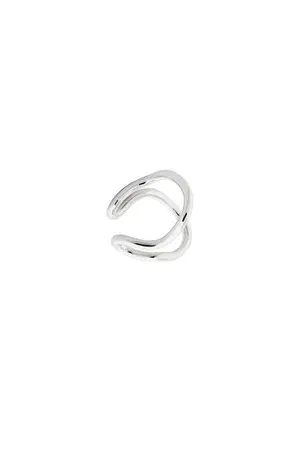 PIERETTI Nora Ear Cuff - Silver Plate