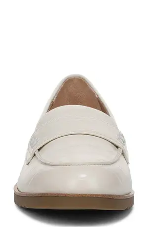 LIFESTRIDE Leopard Print Wedge Loafer - Bone
