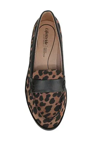 LIFESTRIDE Leopard Print Wedge Loafer