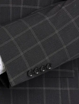 TALLIA Big & Tall Windowpane Suit Jacket