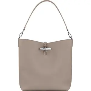 Longchamp Le Roseau Leather Hobo Bag - Clay