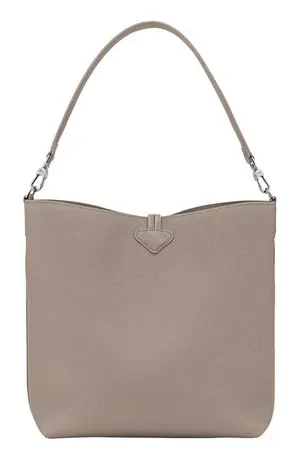 Longchamp Le Roseau Leather Hobo Bag - Clay