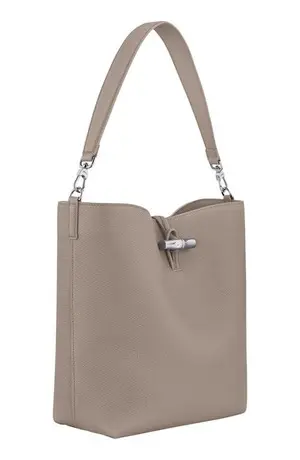 Longchamp Le Roseau Leather Hobo Bag - Clay