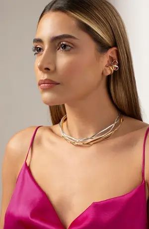PIERETTI Cala Ear Cuff - Silverplate
