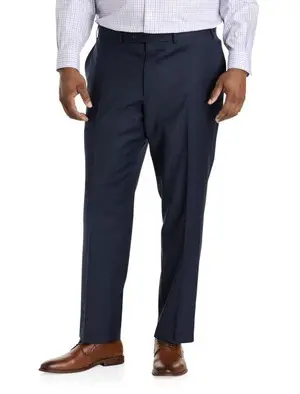 JV REFLEX Big & Tall Flat-front Suit Pants - Navy