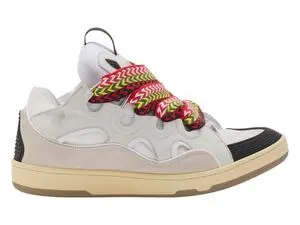 LANVIN Leather Curb Sneakers - White