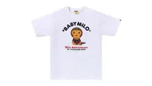 A BATHING APE Milo 25th Anniversary Photo Tee Shirt - White