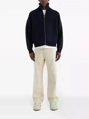 Axel Arigato Core Wool-blend Zipped Cardigan - Blue