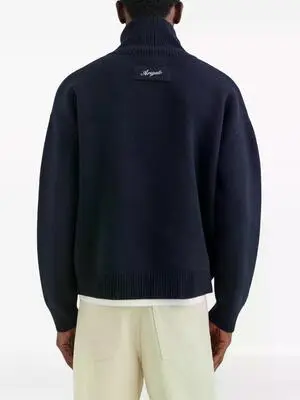 Axel Arigato Core Wool-blend Zipped Cardigan - Blue