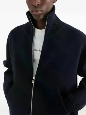 Axel Arigato Core Wool-blend Zipped Cardigan - Blue
