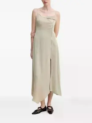 Nanushka Asymmetric Zip-up Dress - Neutrals