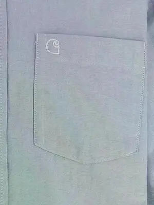 Carhartt Work In Progress Logo-embroidered Oxford Shirt - Blue