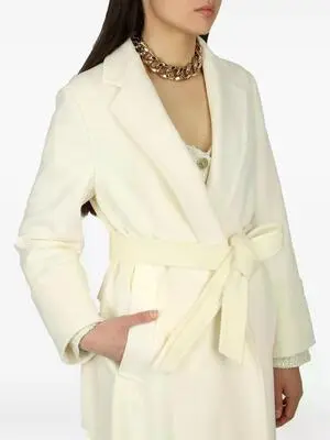 Eleventy Belted Wrap Coat - Neutrals