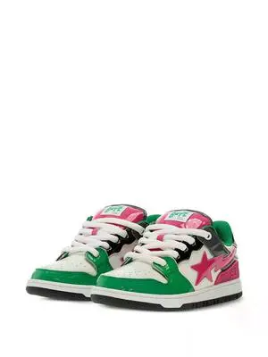 A BATHING APE Star-patch Leather Trainers