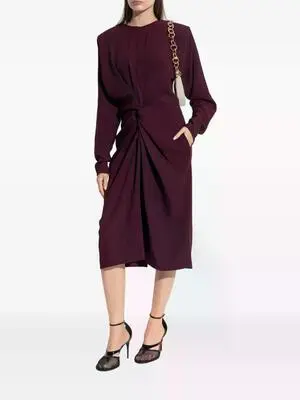 Stella McCartney Twist-detail Midi Dress - Red