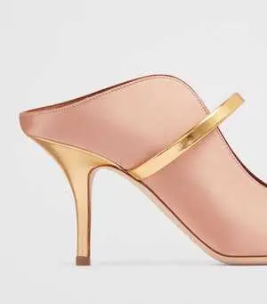 MALONE SOULIERS Maureen 70 Satin Mules - Pink