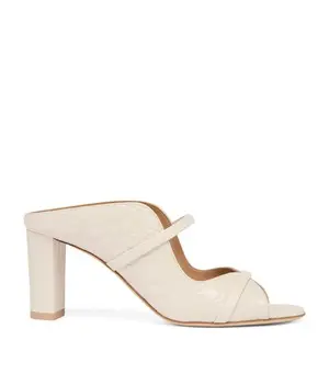 MALONE SOULIERS Croc-embossed Norah Heeled Sandals