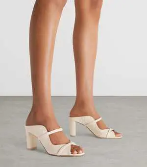 MALONE SOULIERS Croc-embossed Norah Heeled Sandals