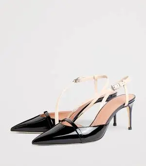 MALONE SOULIERS Patent Leather Valeria Slingback Pumps