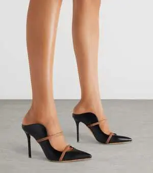 MALONE SOULIERS Leather Maureen Mules - Black