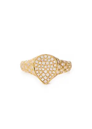 Yvonne Léon 9kt Mini Pear Signet Ring - Gold