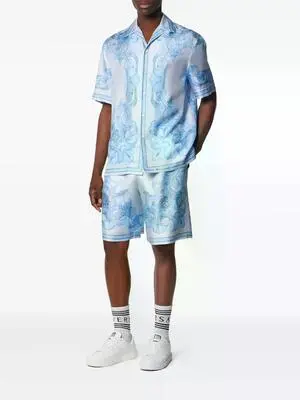 Versace Barocco-print Short-sleeve Shirt