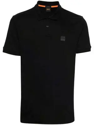 BOSS Logo-patch Piqué Polo Shirt