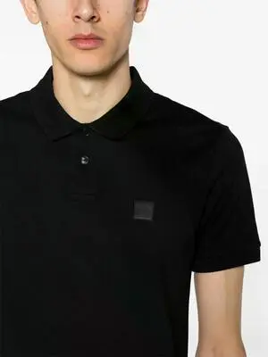 BOSS Logo-patch Piqué Polo Shirt